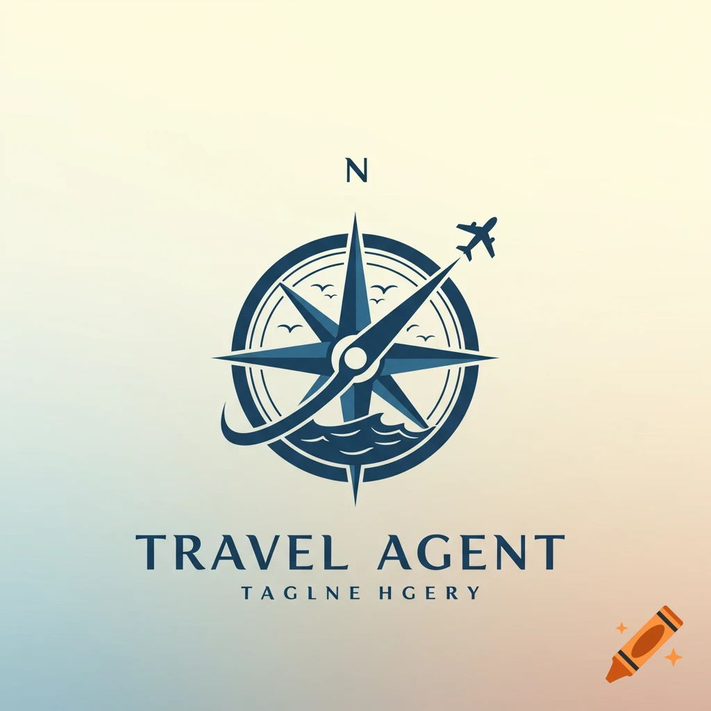 A blue and teal cruise ship logo with a globe behind it and the words ...