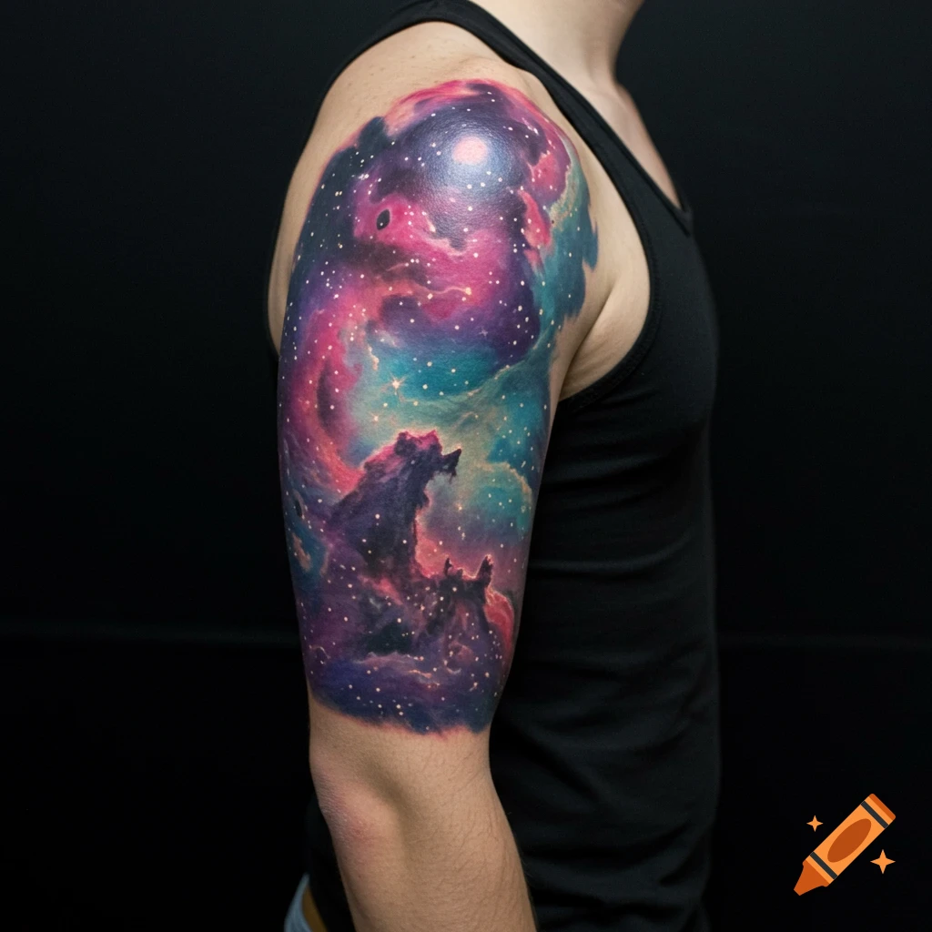 Realistic tattoo on an arm featuring a go-kart racer with exhaust gases ...