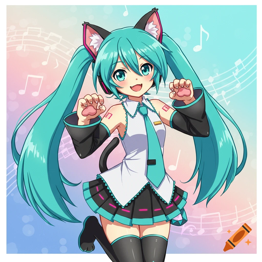 Miku Hatsune Character Sprite Sheet Inspired by Pokemon Crystal Version ...