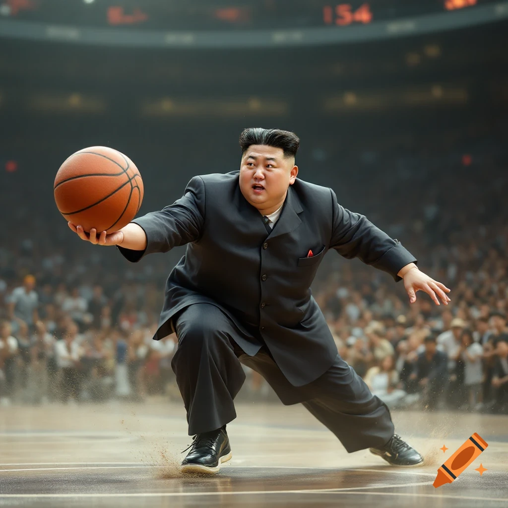 Putin and Kim Jong-un hugging on Craiyon