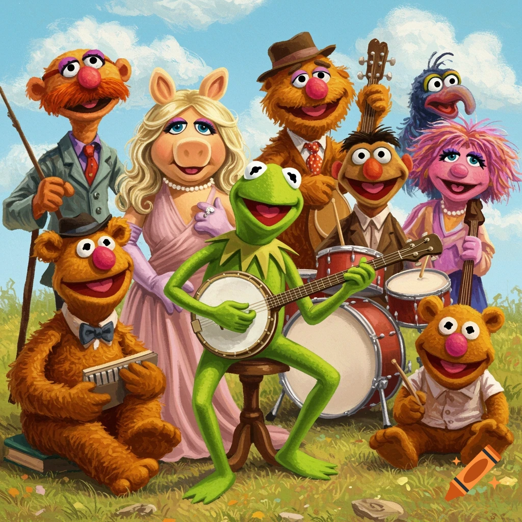 The Muppets, including Kermit, Miss Piggy, and Animal, celebrate a 40th ...