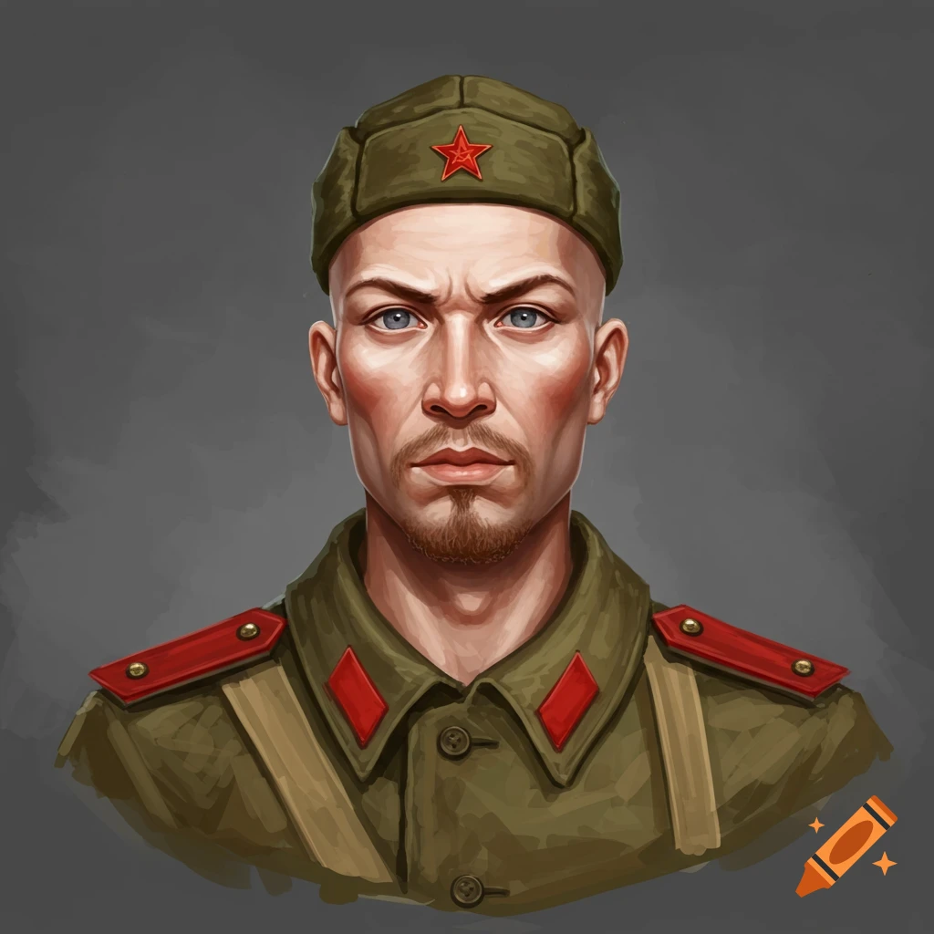 Man in communist guerilla outfit on Craiyon