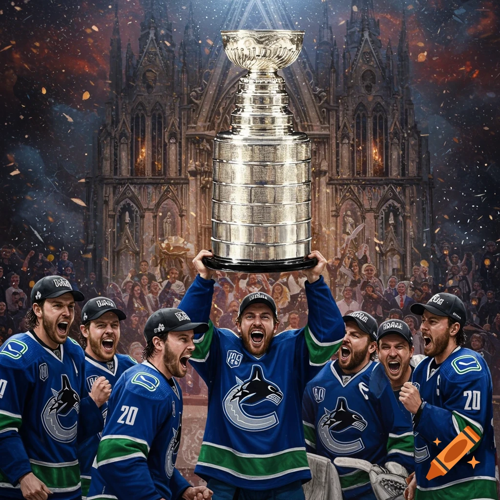 Vancouver Canucks winning the Stanley Cup in gothic renaissance style ...