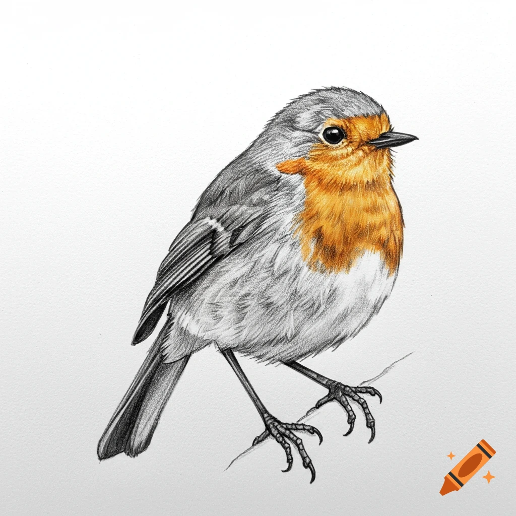 Bird sketch on Craiyon