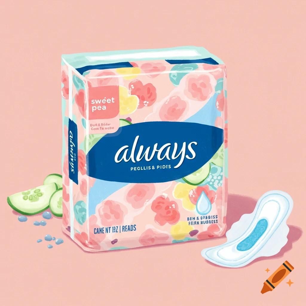 Always brand period pads scented like Bath and Body Works on Craiyon