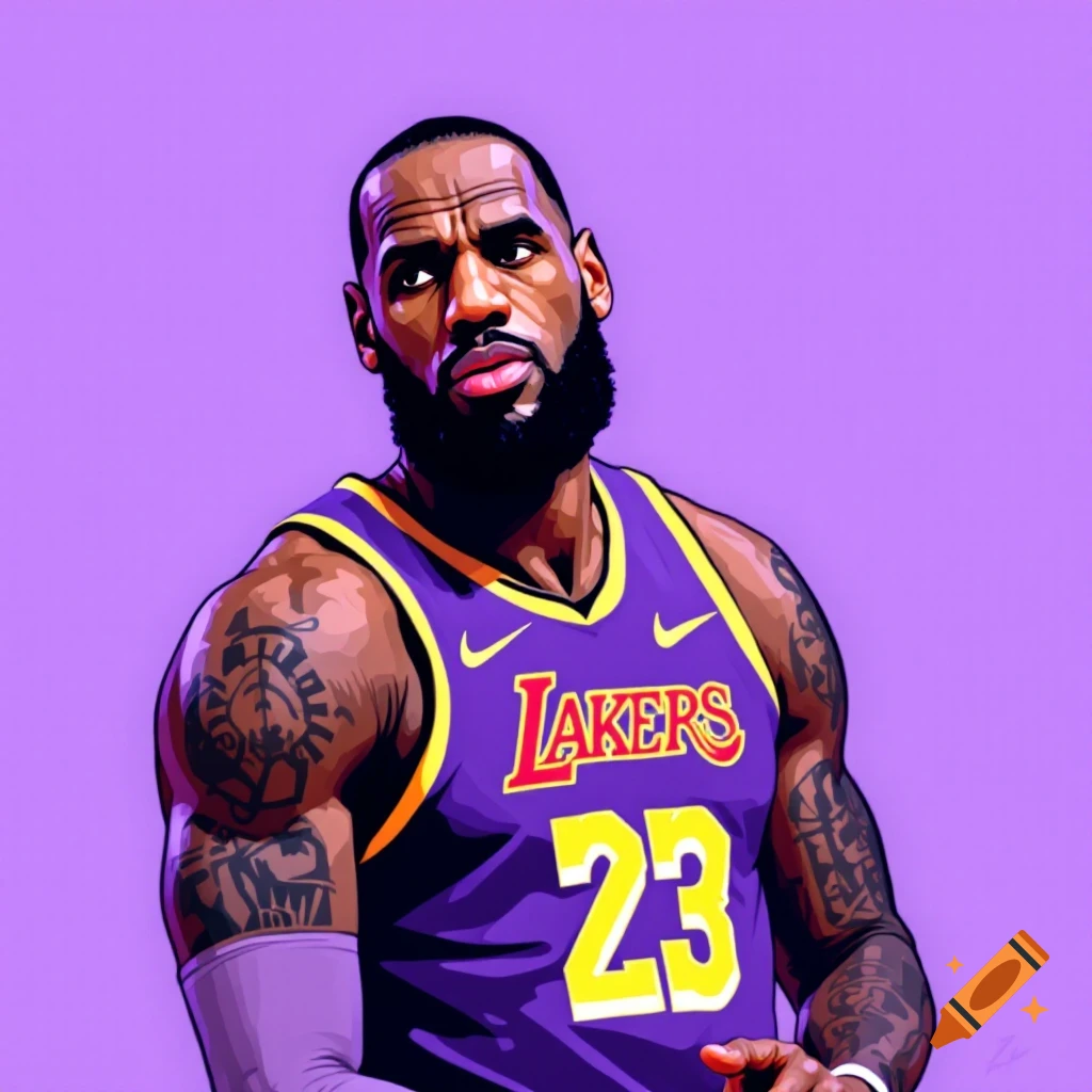 LeBron James meeting Pingu in realistic 4K on Craiyon