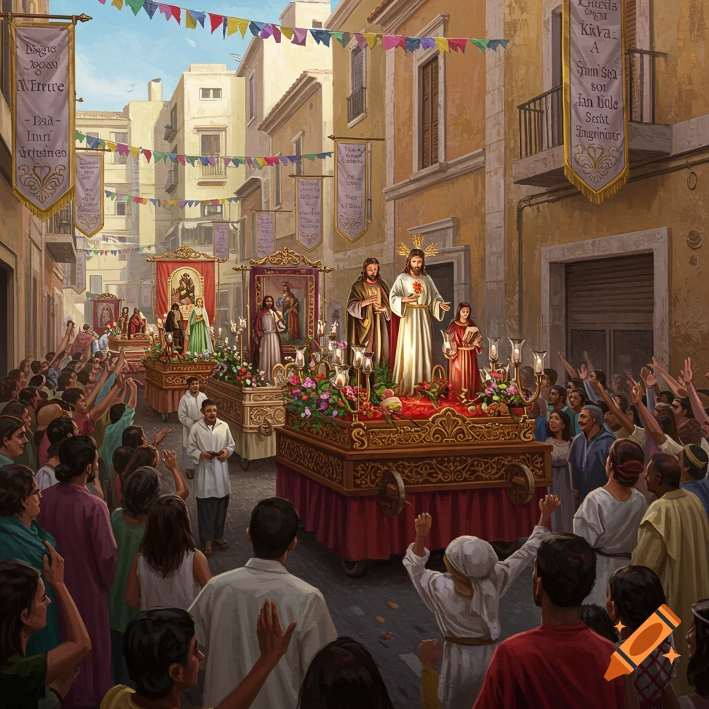 Road festival celebrating Jesus Christ on Craiyon