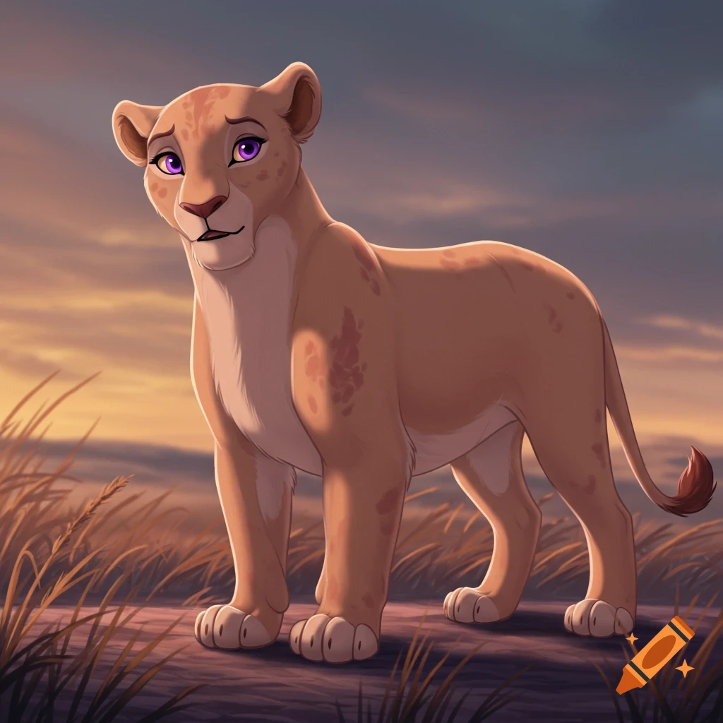 Lioness in Lion King CGI style on Craiyon