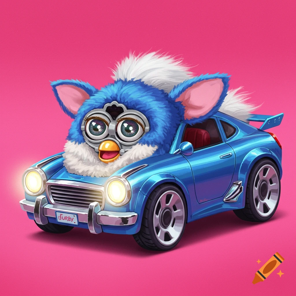 Furby car on Craiyon