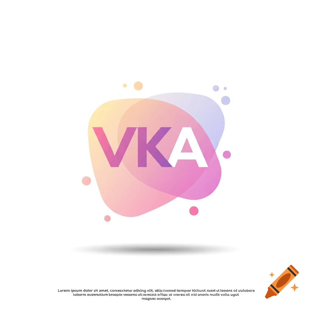 VKA letter combination logo with light background on Craiyon