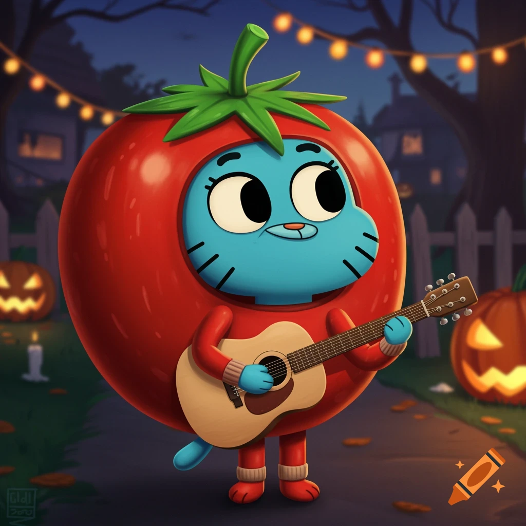 Cartoon character Gumball Watterson stands in front of the Sydney Opera ...