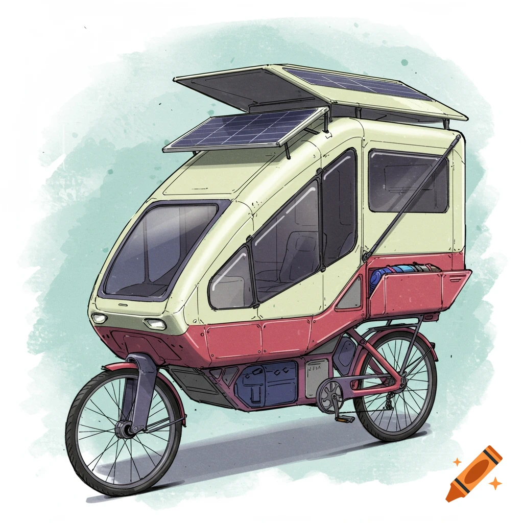 Lightweight bike camper on Craiyon