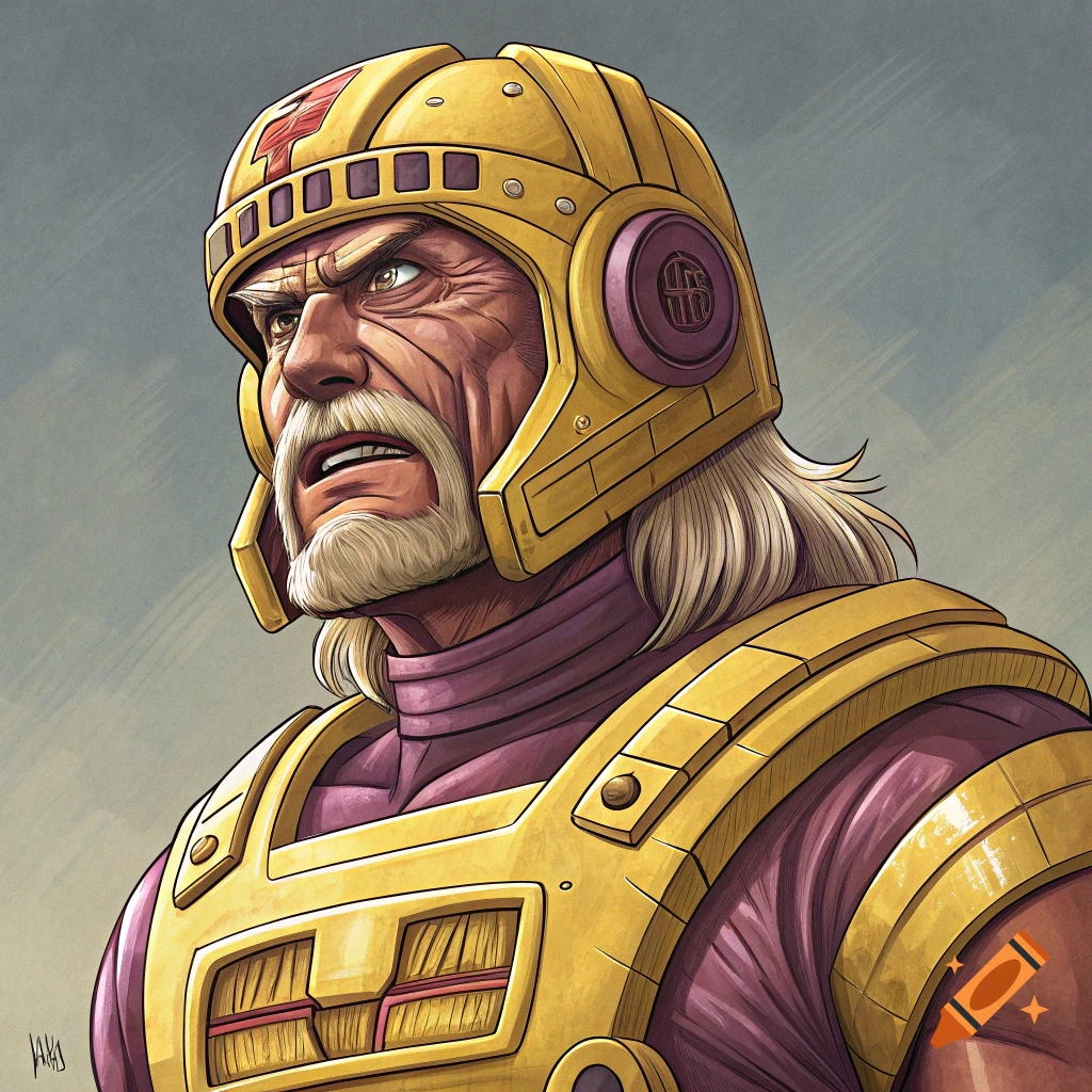 Muscular Tin Man stands in a green field before the Emerald City, comic ...