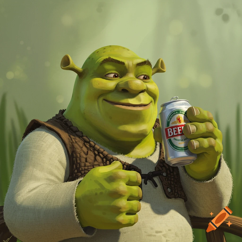 Cartoon of Shrek kissing Peter Griffin, with a small heart above them ...