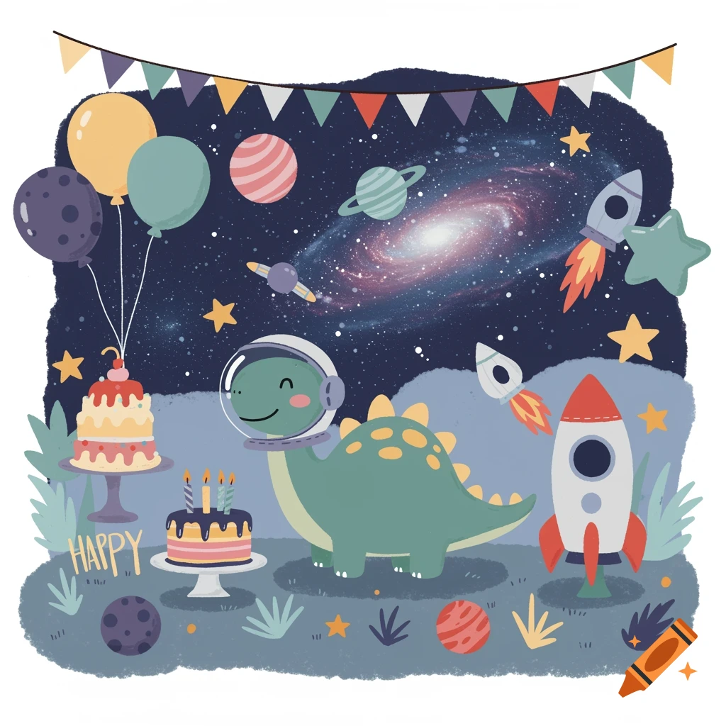 Three cartoon panels showing an astronaut exploring a colorful planet ...