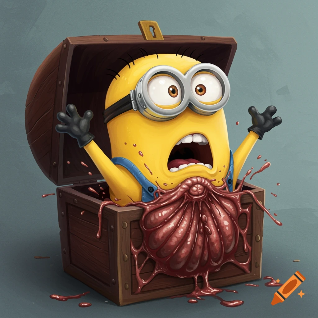 An angry, exaggerated juice box character with arms and legs, labeled ...