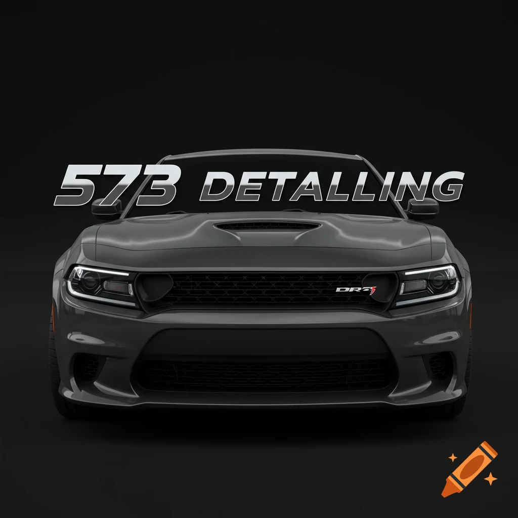 573 Detailing logo with Dodge Charger Hellcat on Craiyon