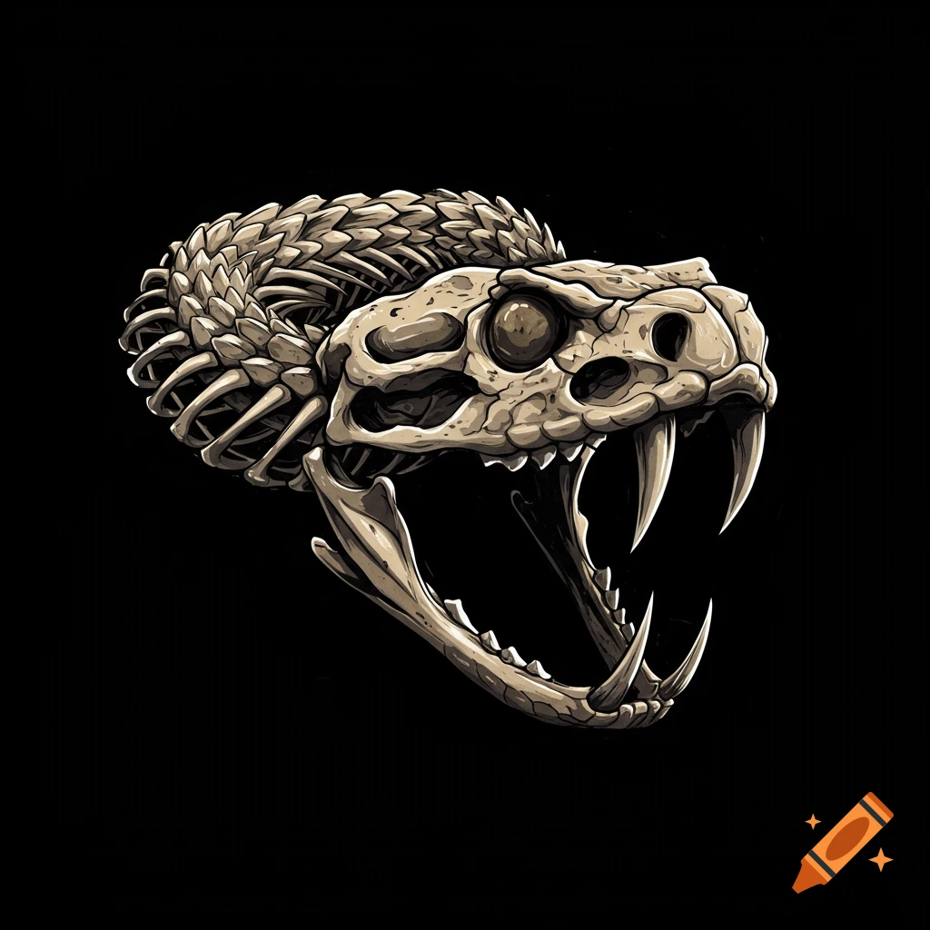 Skeleton Rattlesnake Head On Craiyon