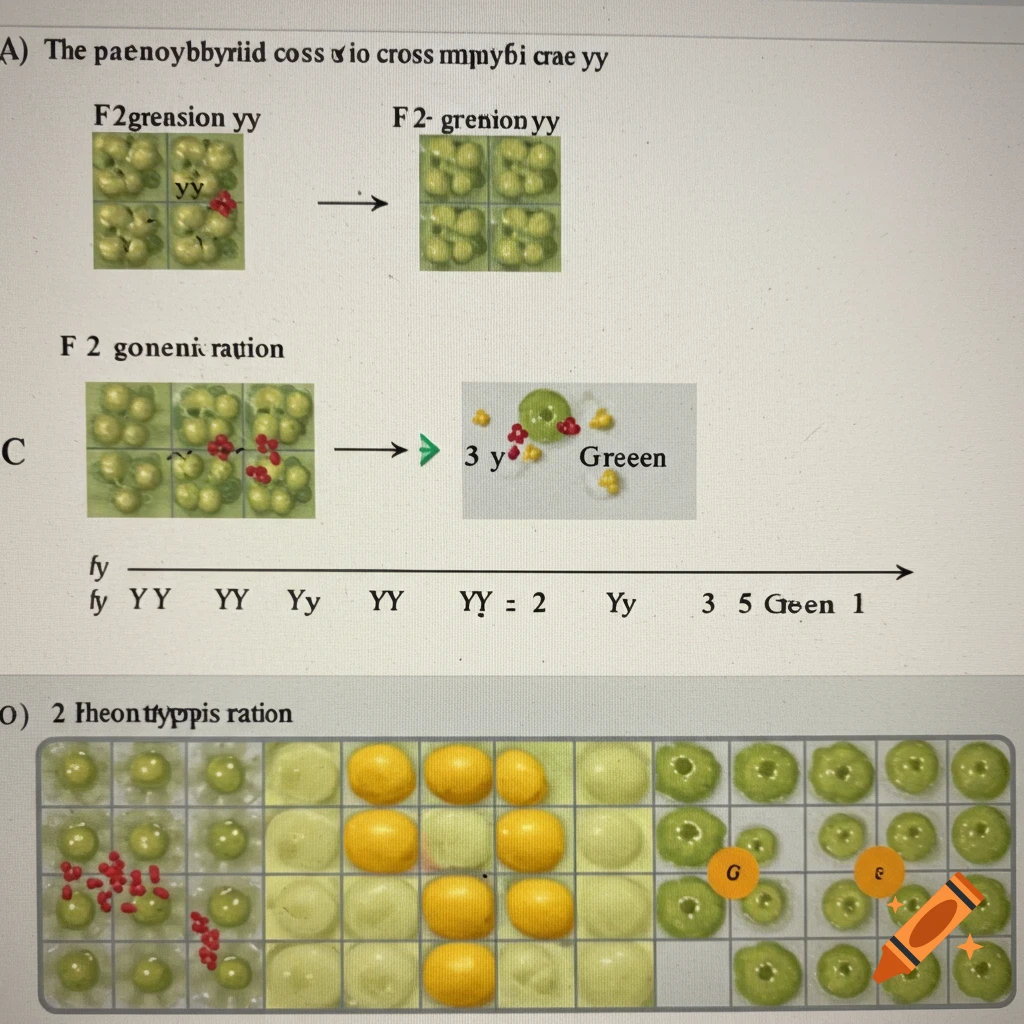 Punnett square illustrating monohybrid cross with YY and yy parental ...