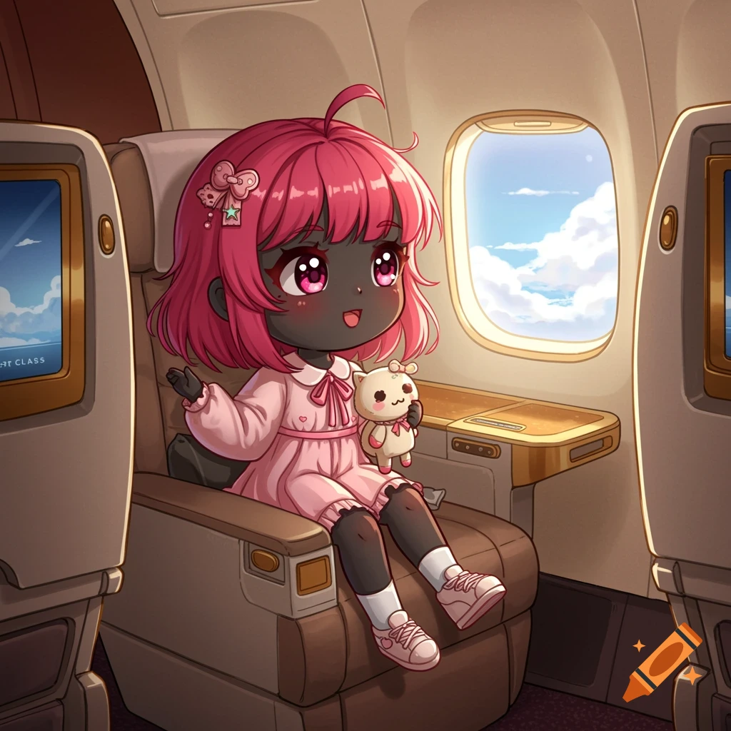 Cute Chibi Character Reading a Book by the Window created on Craiyon