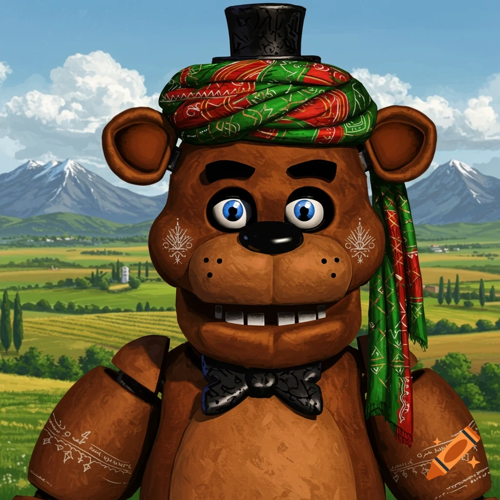 Freddy Fazbear in Afghanistan on Craiyon