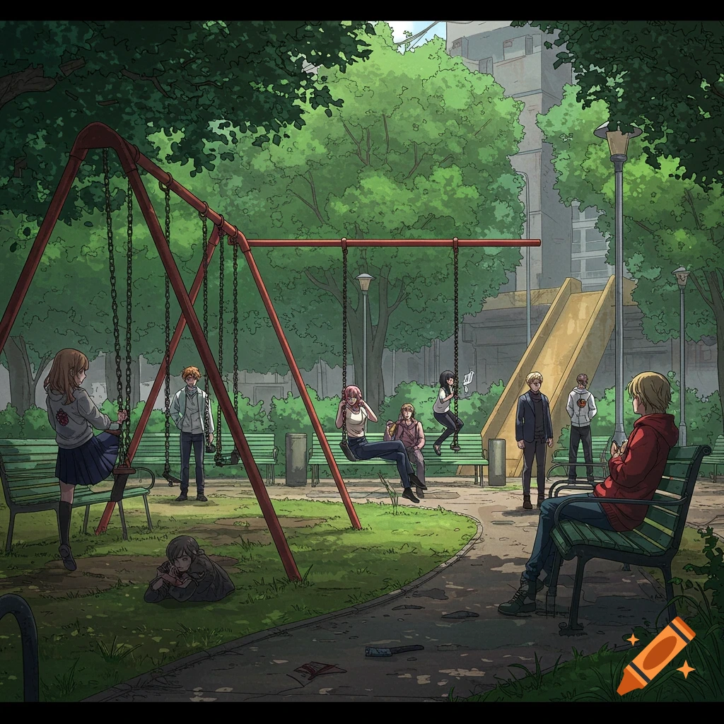 Gun Park from Lookism on Craiyon