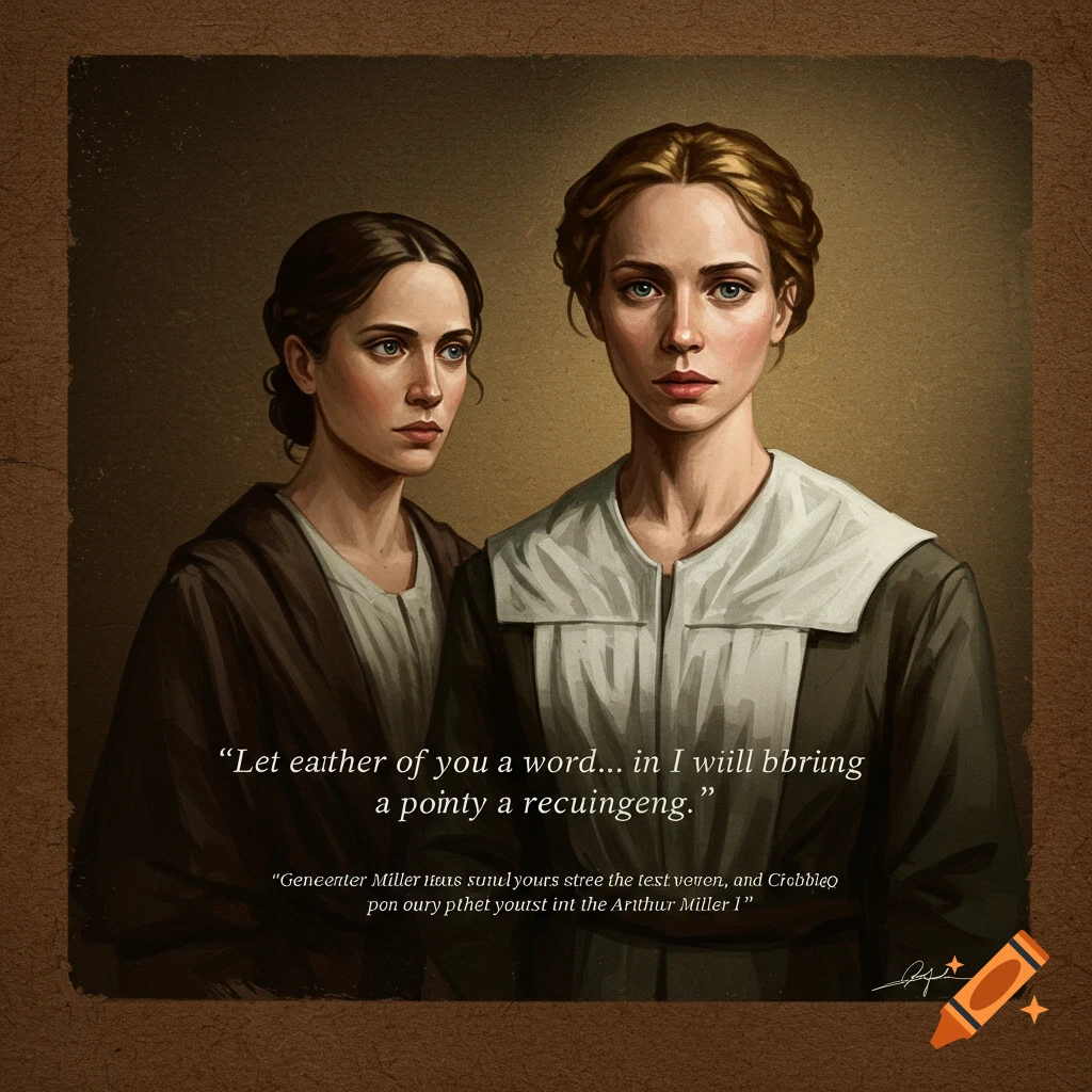 Quote from The Crucible: "Let either of you breath a word... and i will ...