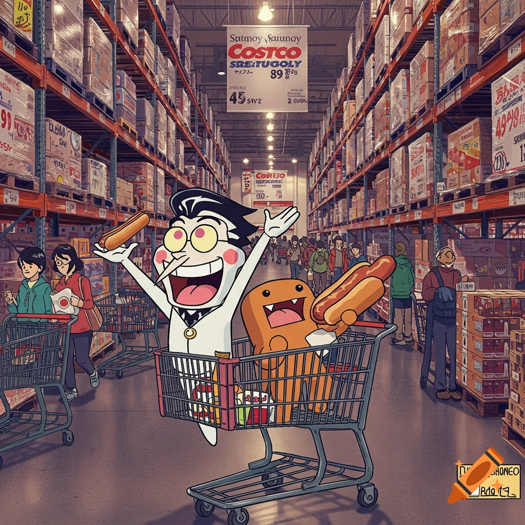 Grocery store interior filled with sports equipment and shoppers ...