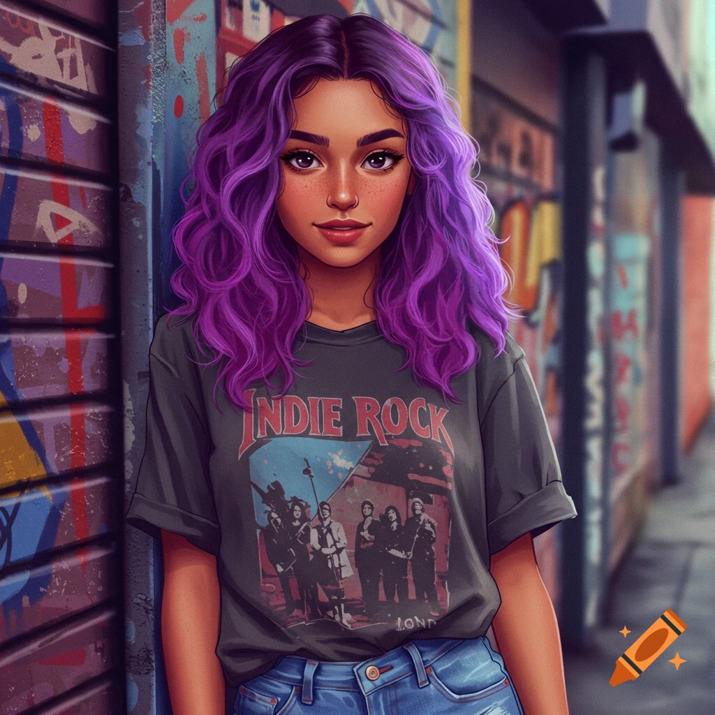 a-young-woman-with-purple-hair-and-an-indie-rock-t-shirt-stands-by
