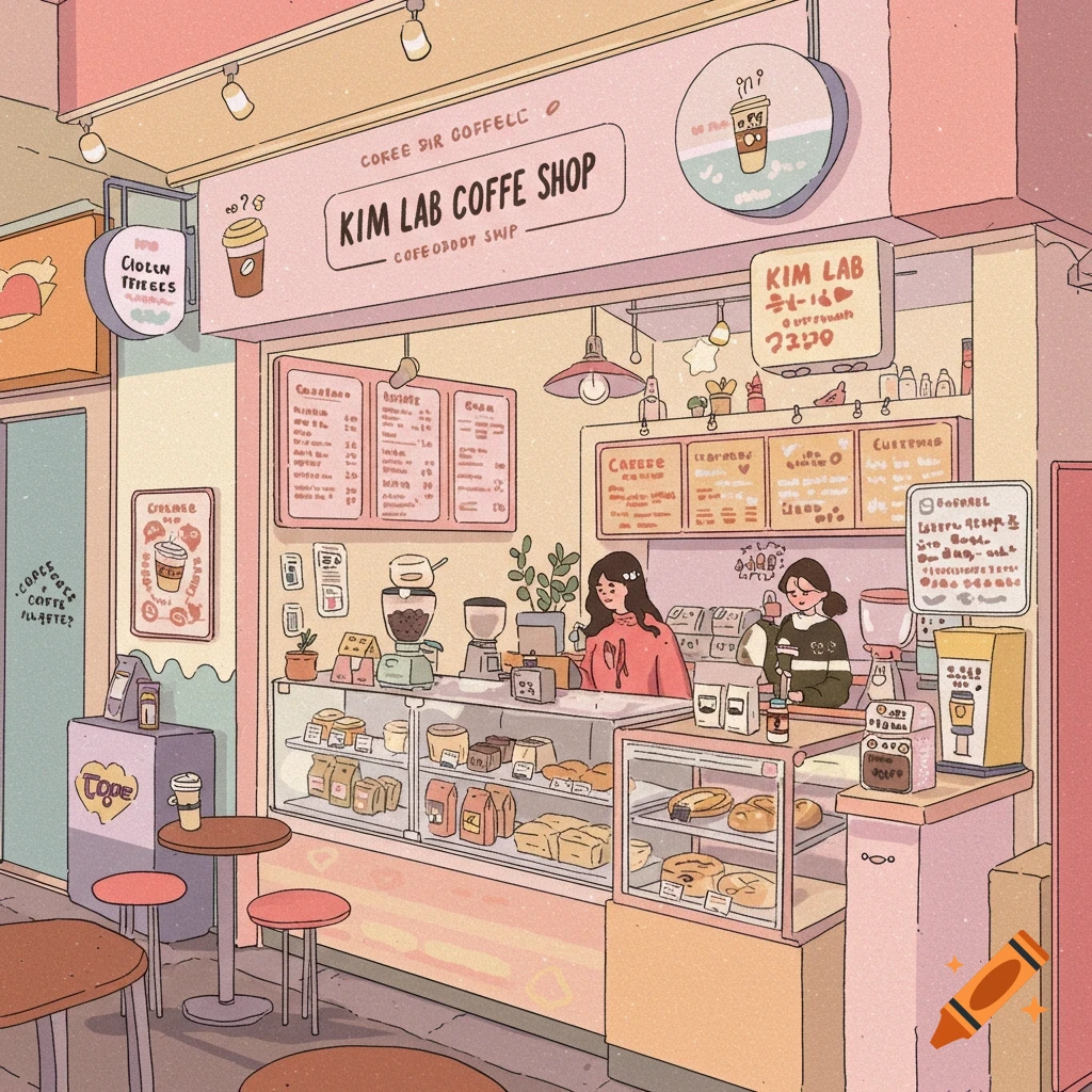KIM lab coffee shop on Craiyon