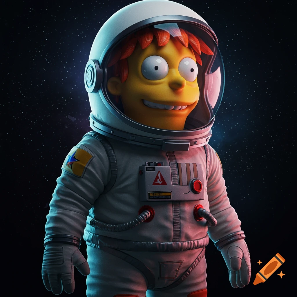 A 3D rendering of Homer Simpson standing with hands on his hips. on Craiyon