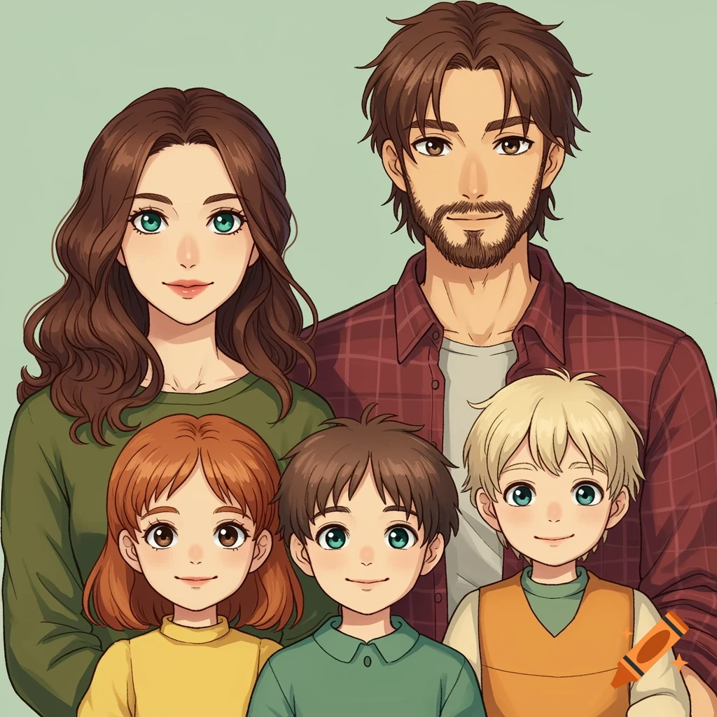 Anime Family Picture Drawing
