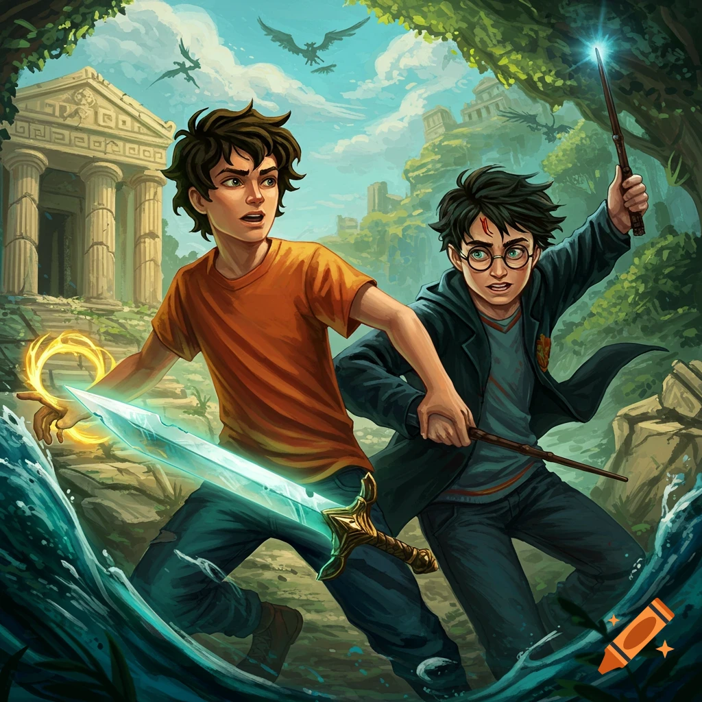 Painting of a figure with a sword looking at the Statue of Liberty and ...