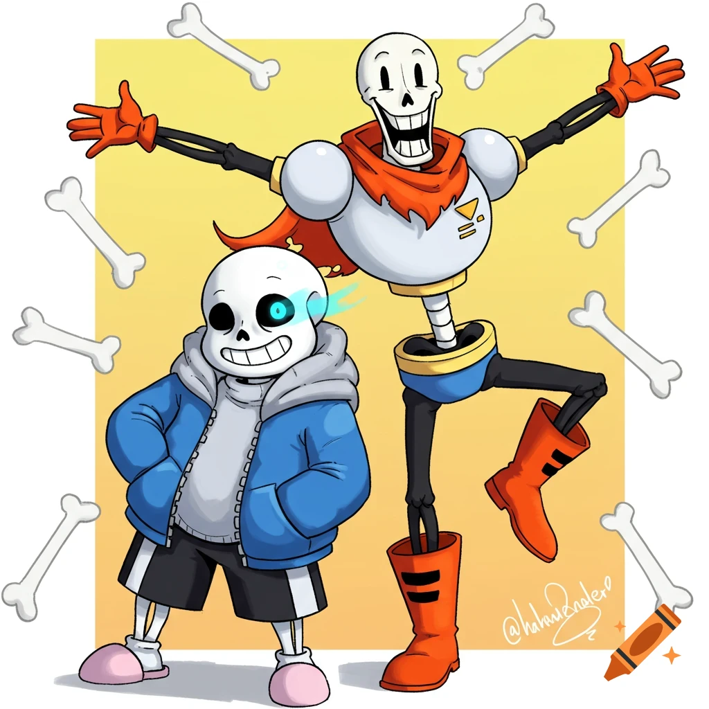 Four-panel comic featuring Undertale characters Sans, Papyrus, Undyne ...