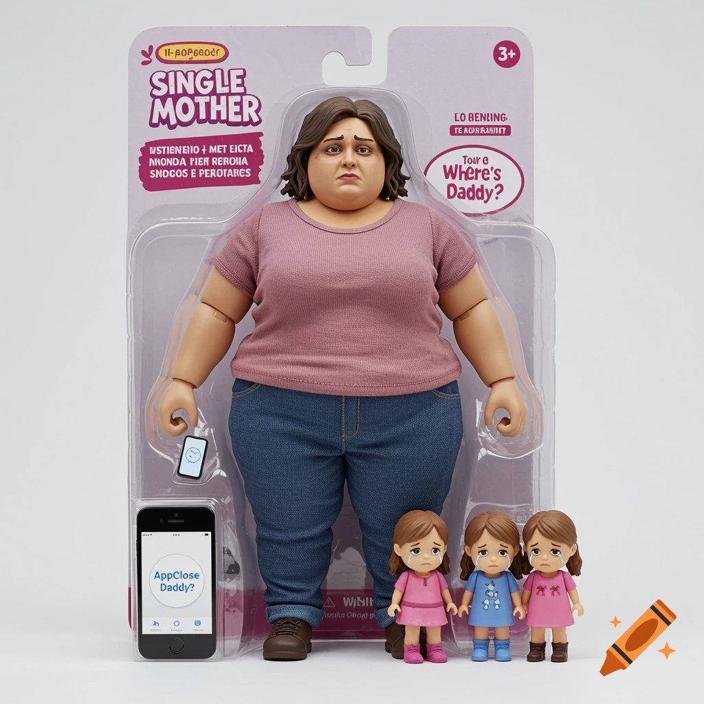 Spanish single mother action figure with accessories on Craiyon
