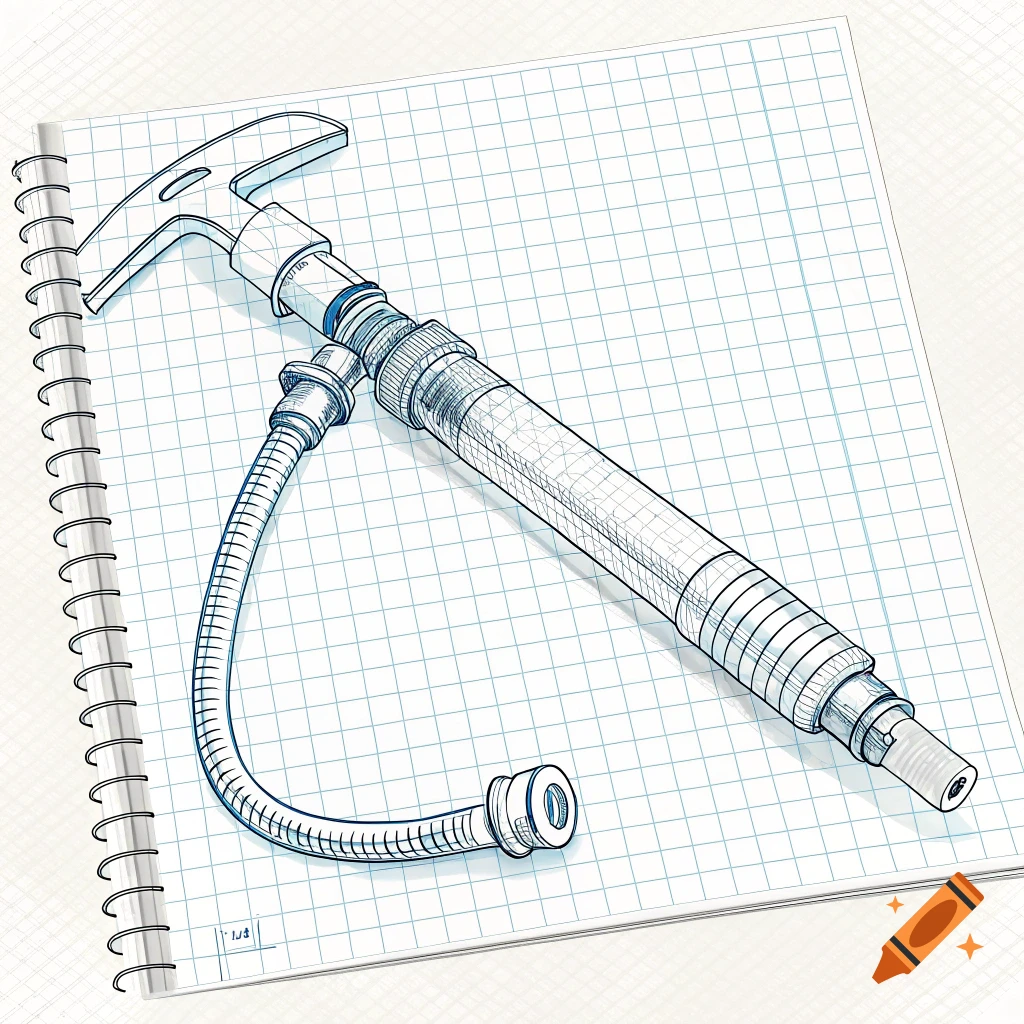 Sketch of a tracheostomy tube on Craiyon
