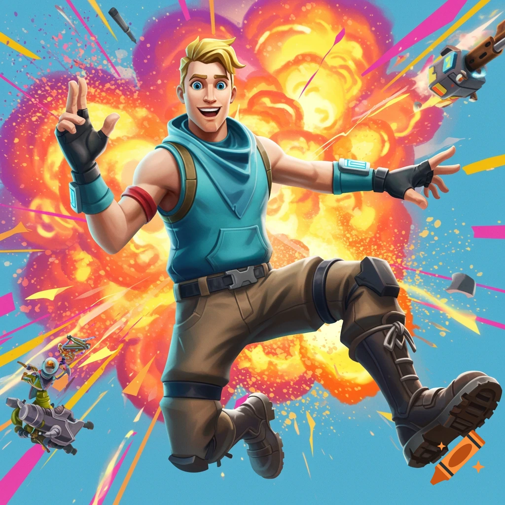 Fortnite Kid on Craiyon