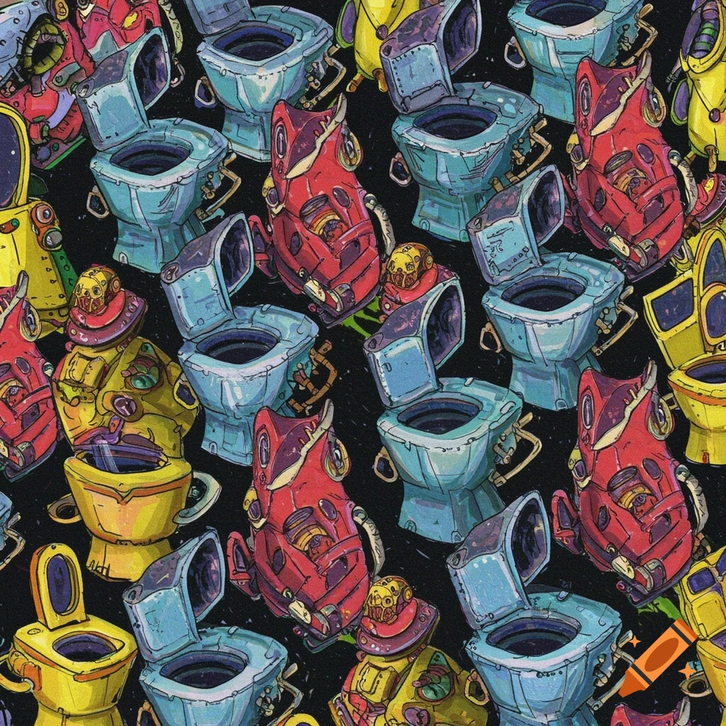 Skibidi Toilet images created on Craiyon