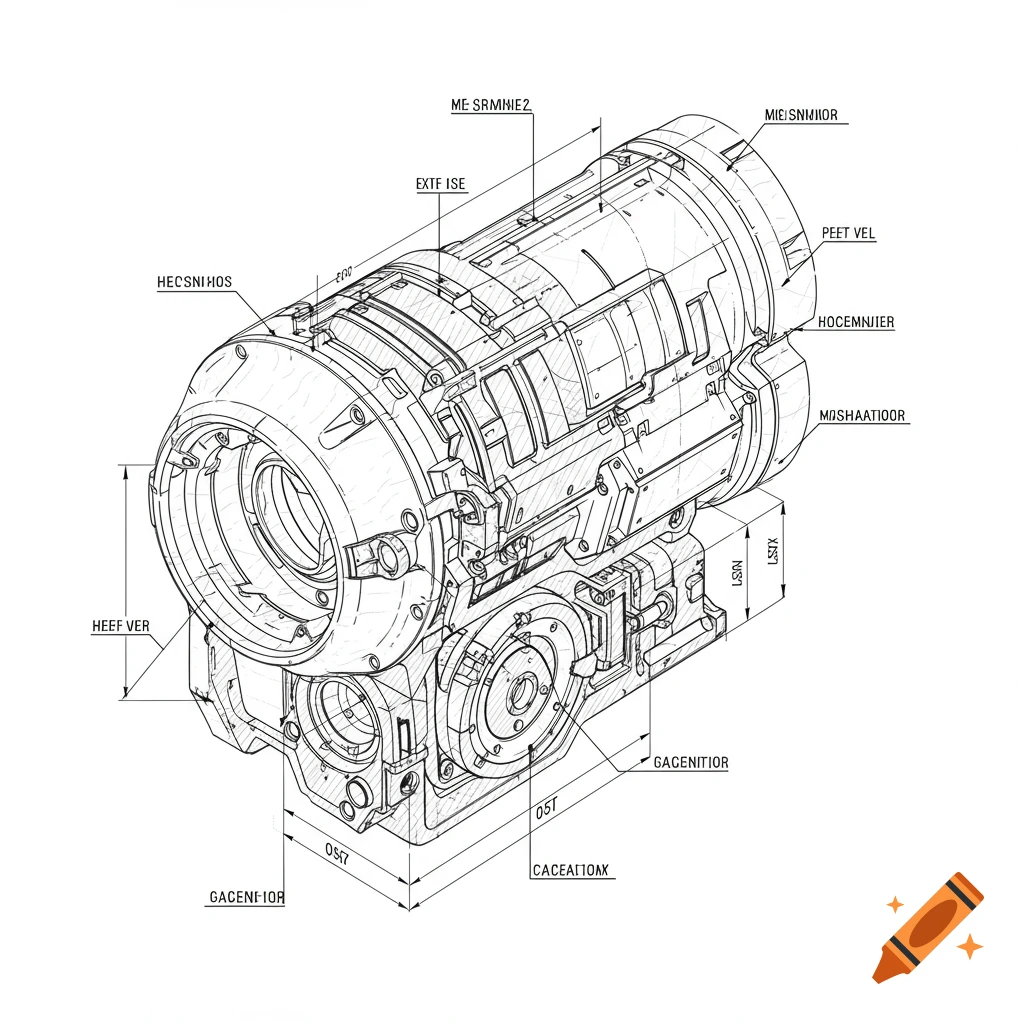 Technical Drawing on Craiyon