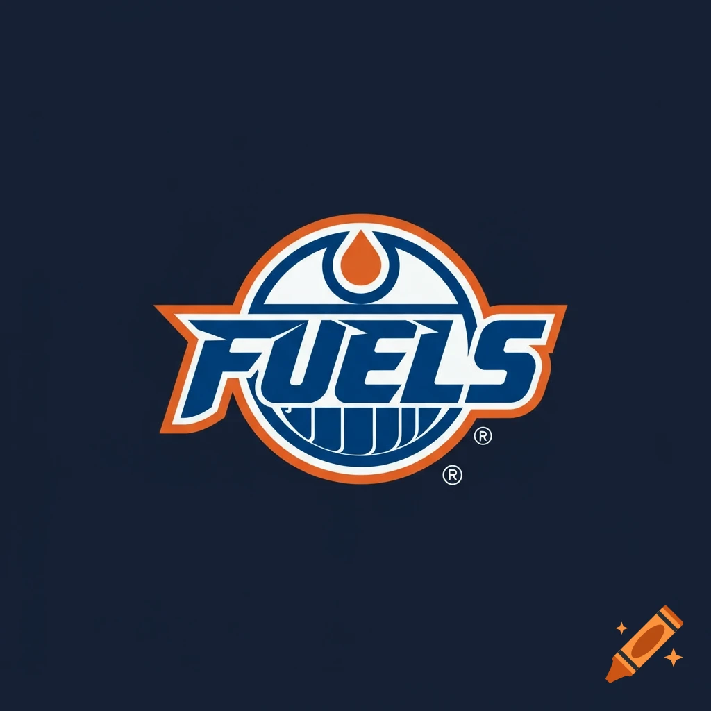Edmonton Oilers Logo Combined With the Word Fuels Below It created on ...