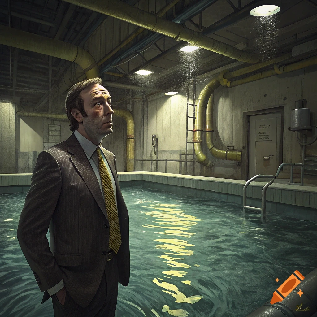 Saul Goodman swimming in nuclear waste at a nuclear power plant, CCTV ...