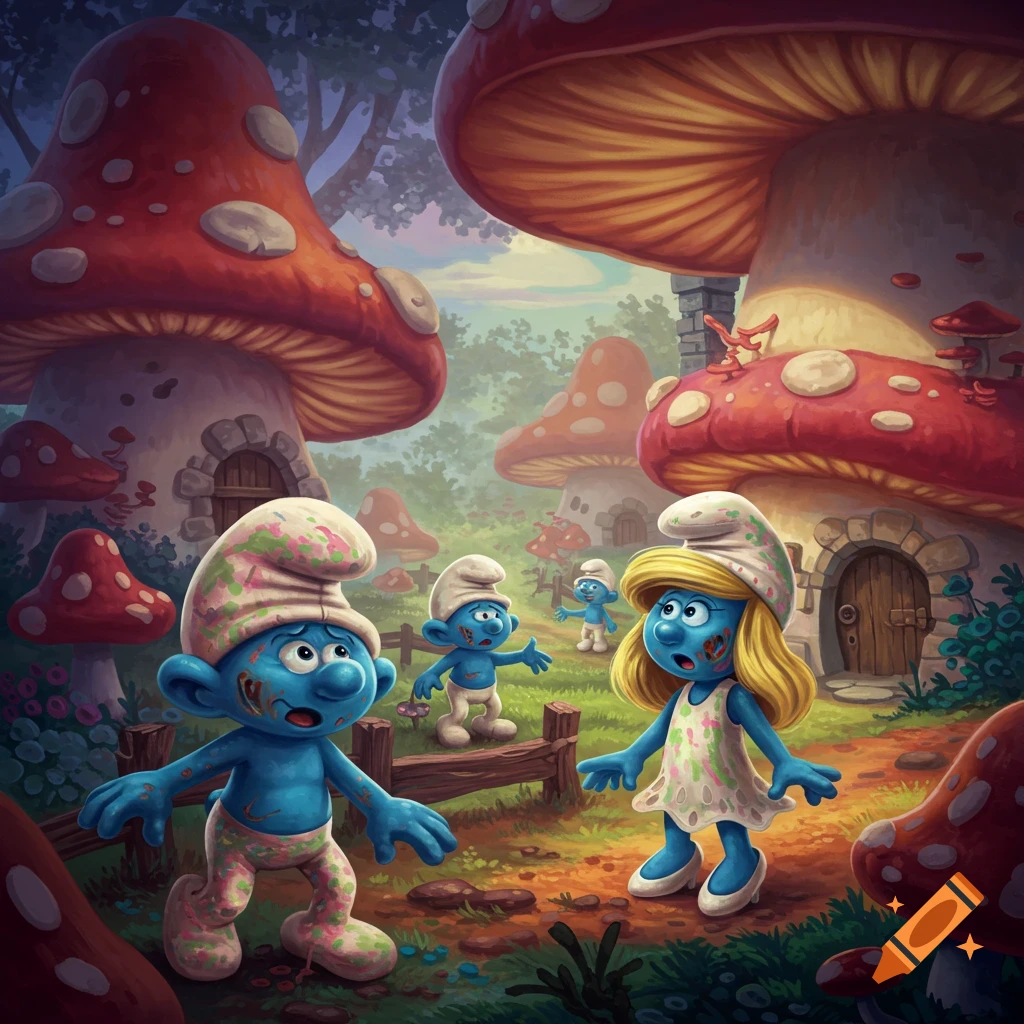 Smurf disease on Craiyon