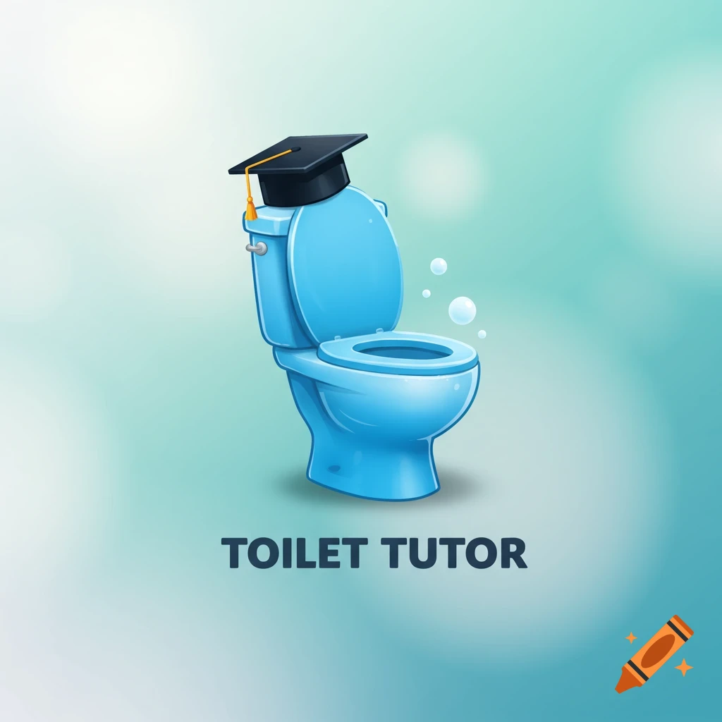 Toilet Tutor app logo on Craiyon