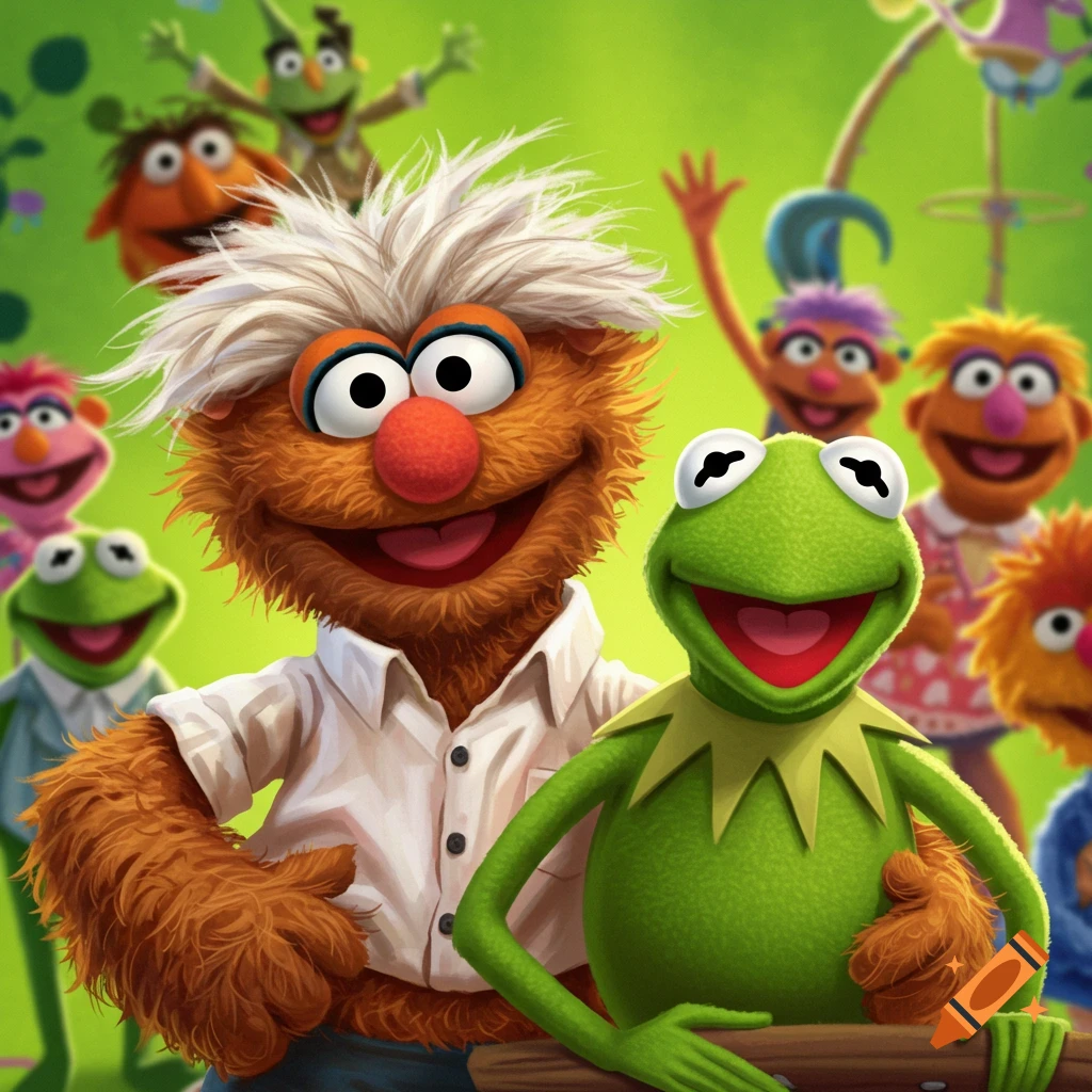 Cartoon illustration of Elmo and a smaller yellow bird in a street ...