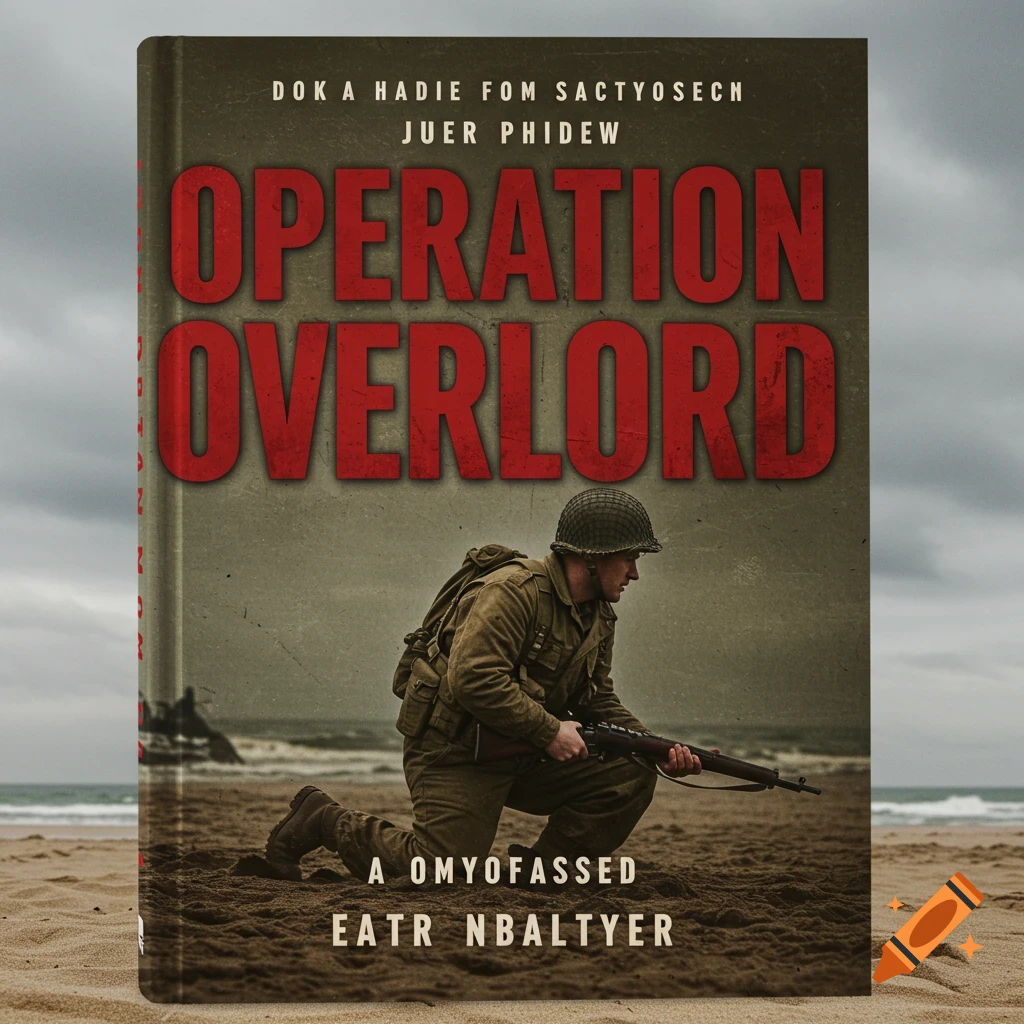 Book cover for "Operation Overlord" featuring a soldier kneeling on a ...