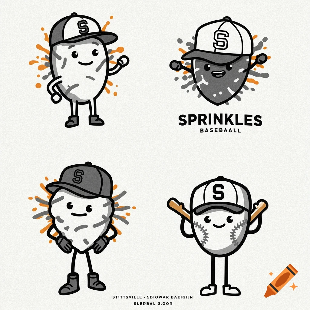 Stittsville Sprinkles baseball team logo featuring a sprinkle wearing a ...