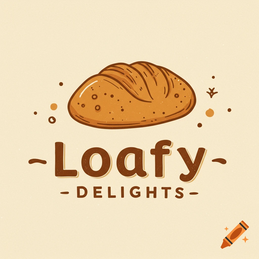 Loafy Delights bakery logo on Craiyon
