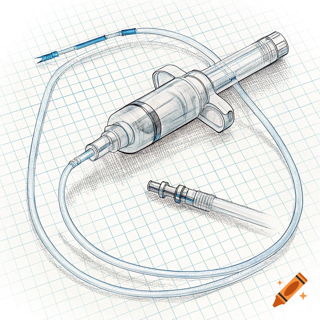 Illustration of a dental appliance with metal wires and artificial ...