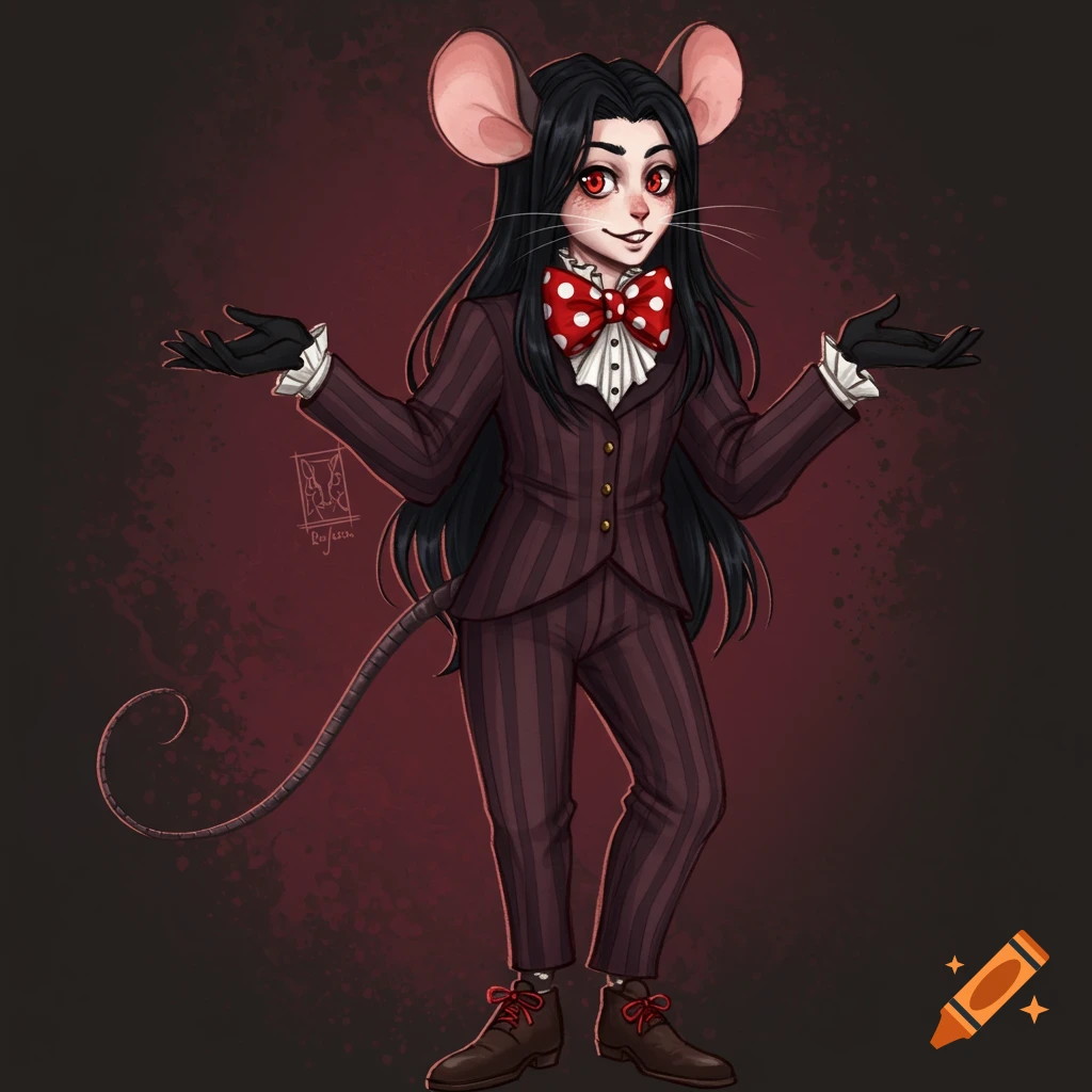 Anime-style male character with mouse-like features on Craiyon