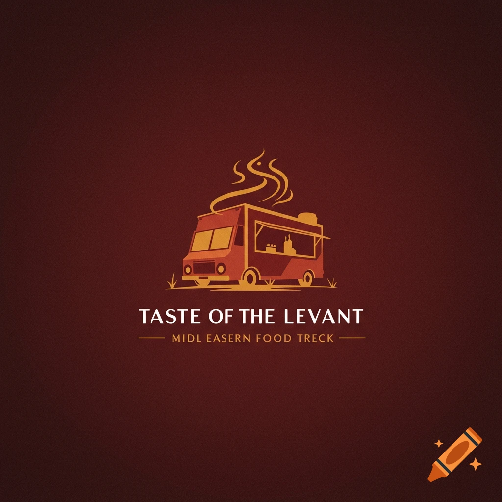 Middle Eastern food truck logo on Craiyon